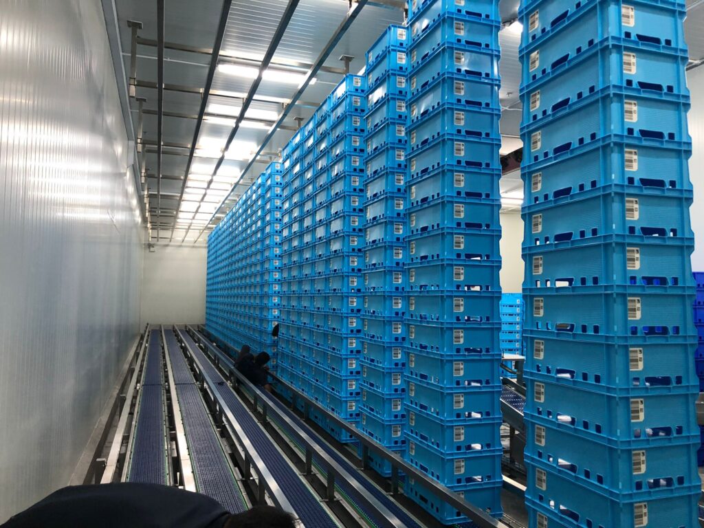 Automated Stacker/De-stacker and Crate Buffering System - Lian Eng Pte Ltd